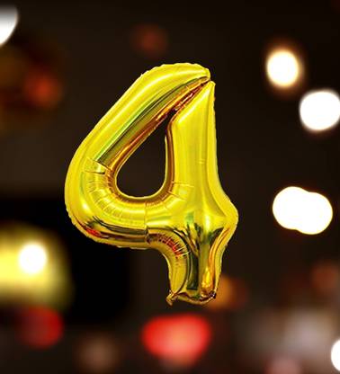 Flipkart.com | Style Secrets Solid Foil Number "4" Letter Balloon ...