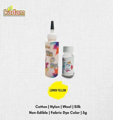 KADAM Tie Dye Lemon Yellow, Cold Water Fabric Dye Color, 100mL - Tie ...