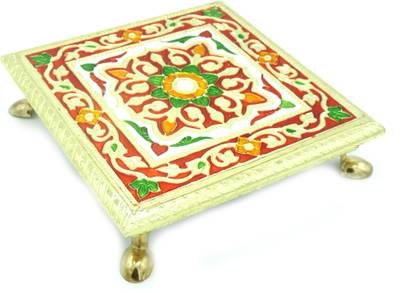 Maskey Premium (Size: 8x8 inch) Wooden Handcrafted Meenakari Work ...