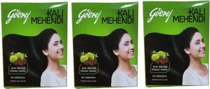 Godrej KALI MEHANDI POWDER HAIR COLOR PACK OF 3 , BLACK - Price in ...