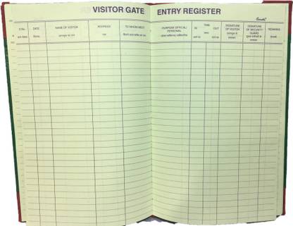 SMKT Visitor GATE Entry Register, 34Cm × 20Cm, (250Page) 1-Part Visitor ...