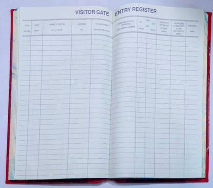 ROYALSHOP VISITOR GATE ENTRY REGISTER WITH 500 PAGES 500 pages gate ...
