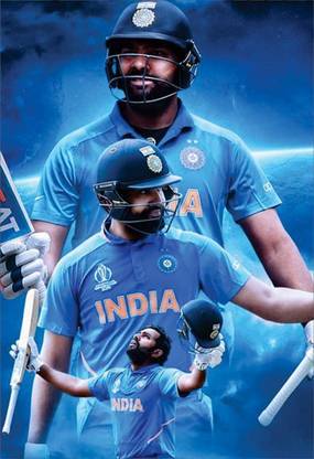 Rohit Sharma Wall Poster For Home And office Décor Print on 300gsm ...