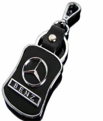 Case Finder MERCEDES leather imported key ring chrome car logo Key ...
