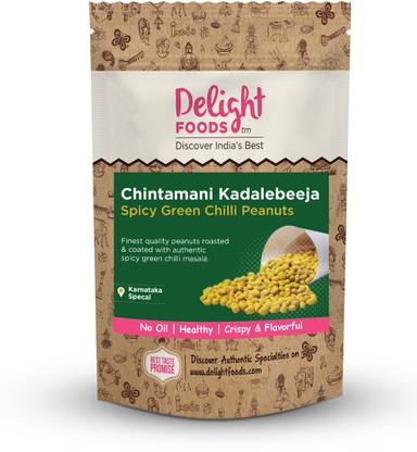 Delight Foods Chinatamani Kadalebeeja | Roasted Green Masala Peanuts ...