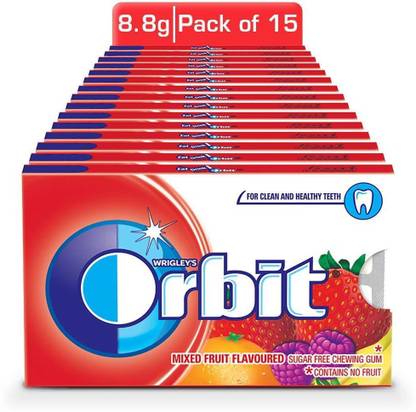 Orbit Mixed Fruit Flavour | Mixed Fruit Flavoured Sugar Free Chewing ...