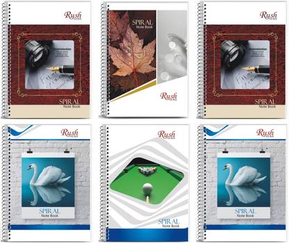 Rush 300 Pages Rough register Spiral binding Ruled A4 Size Notebook ...