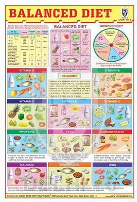 BALANCED DIET CHART [Wall Chart] BOOK DEPOT (MAP HOUSE) Paper Print ...