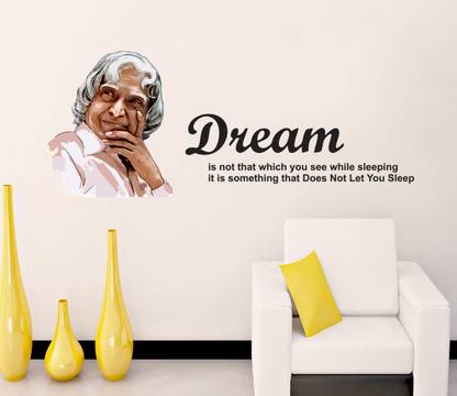 Masstone 88 cm APJ Abdul Kalam Motivational Quote Wall Sticker Self ...
