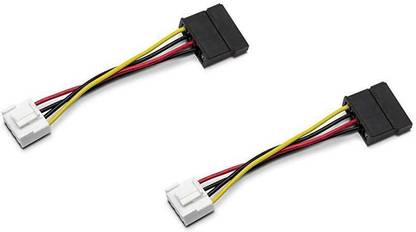 BIGGEAR Power Sharing Cable 0.15 m (Pack of 2) SATA (Berg Type) Power ...