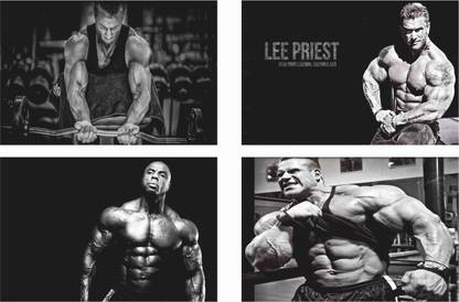 Body Builders Motivational Combo Poster Set of 4 Posters With Gloss ...