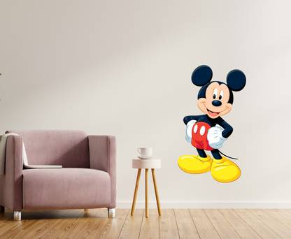 Masstone 42 cm Mickey Mouse Cartoon Animation Wall Sticker Self ...