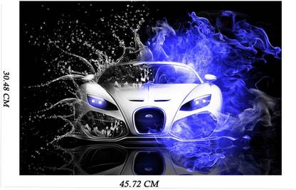 Car Sticker Poster|Royal Blue Car Poster|Poster for Wall Decoration ...
