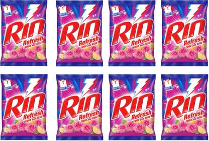 Rin Lemon Refresh (Pack of 08) Detergent Powder 1 kg Price in India ...
