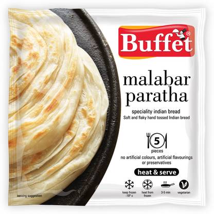 Buffet Frozen Whole Wheat Atta Paratha 1 kg Price in India - Buy Buffet ...