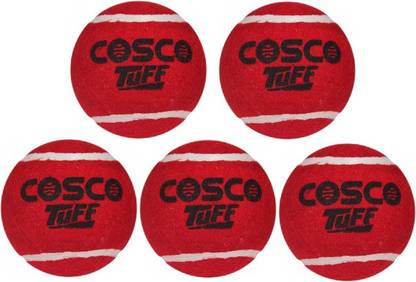 COSCO Tuff Cricket Heavy Weight Tennis Ball Pack of 5 Cricket Tennis ...