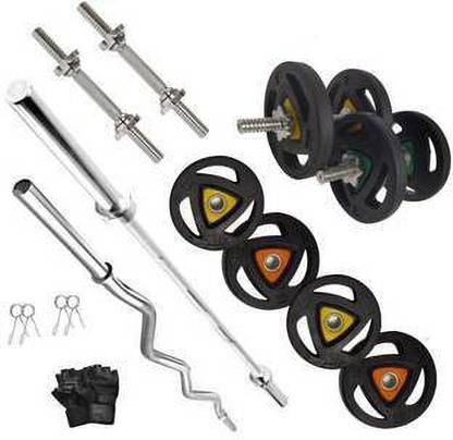 Addmax 20 kg Rubber COMBO 20 kg_n1-CHG Home Gym Combo Price in India ...
