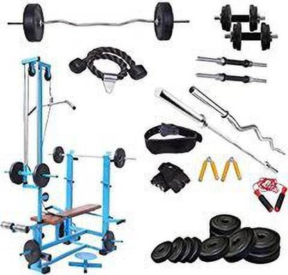 MRX 90 kg Rubber COMBO 90 kg_m2-chg Home Gym Combo Price in India - Buy ...