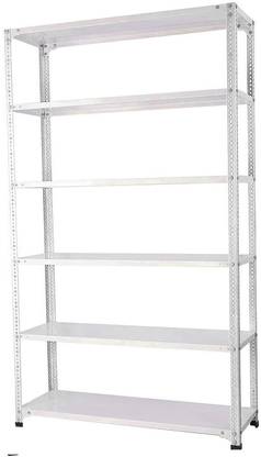 Spacious Slotted Angle Rack CRC Sheet 6 Shelves Multipurpose High Grade ...