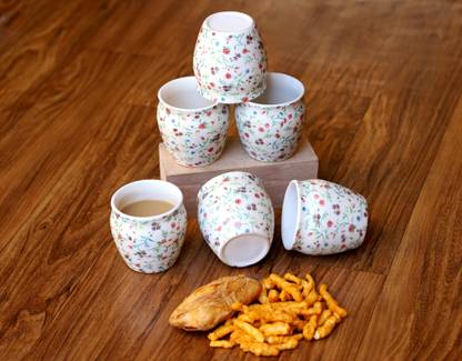 Bright Shop Pack of 6 Ceramic Ceramic Kulhad, Kullar, Kullhad Tea Cup ...