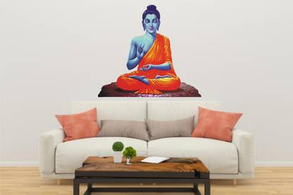Ocean Decore gautam buddha wall stickers Large Self Adhesive Sticker ...