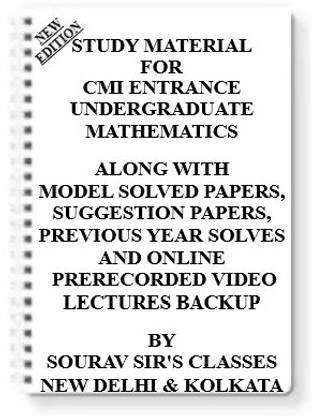 Study Notes Material On Cmi Entrance Undergraduate Mathematics For 2021 ...