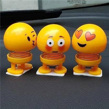 SWAMI CREATION Smiley Emoji, Spring Doll,Shaking Toy for Car Dashboard ...
