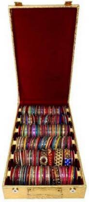 Chehek High Quality 6 rods Bangles Box Golden Churi Box (Golden) Vanity ...