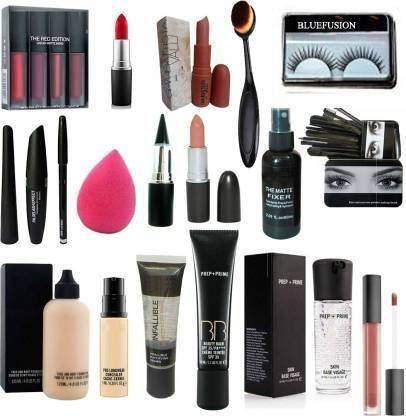 Blessed cosmetic makeup combo kit of 19 pieces items set Price in India ...