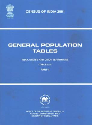 Census Of India 2001 - General Population Tables - India, States And ...