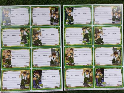 Super Easy Mixed Design Name Slip Note Books Cartoon Stickers School ...