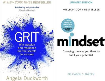 Grit, Mindset (Set Of 2 Bestseller Books): Buy Grit, Mindset (Set Of 2 ...
