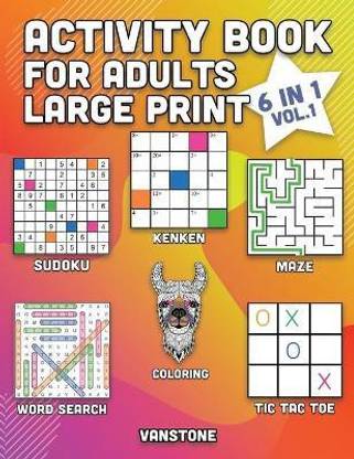 Activity Book for Adults Large Print: Buy Activity Book for Adults ...