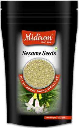 Midiron White Sesame Seed, White Till, Rich in Fiber & Iron (100 G ...