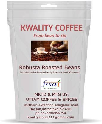 kwality coffee Robusta roasted beans 1000 Coffee Beans Price in India ...