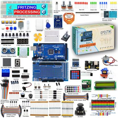EPICTAC RFID Starter Kit for Arduino Mega2560, LCD1602, Joystick, Stepper motor, ADXL345, with ...