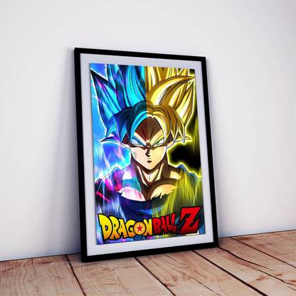 Dragon Ball Z Goku Poster With Frame For Home Decor Fine Art Print ...