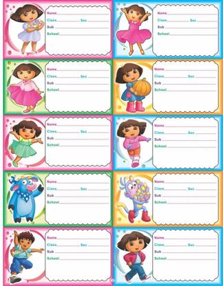 Super Easy Mixed Design Name Slip Note Books Cartoon Stickers School ...