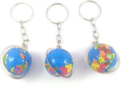 Key Era World Globe Pack Of 3 Roatating Keyring Key Chain Price in ...