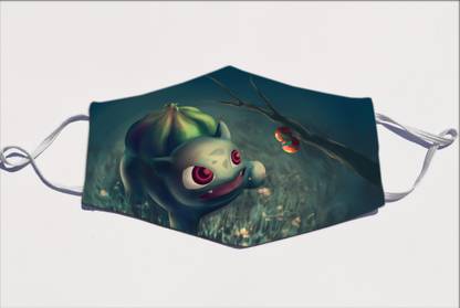 Porwal's Cute bulbasaur pokemon printed face mask for kids ...