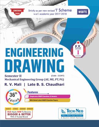 Engineering Drawing (Compulsory) Sem 2 Mechanical MSBTE Diploma: Buy Engineering Drawing ...