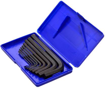 Balaji 9-Pcs Full Hex Allen Key Kit Bolt Spanner Goti Wrench L Shape ...