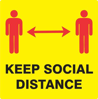ZEDEF KEEP SOCIAL DISTANCE Emergency Sign Price in India - Buy ZEDEF ...