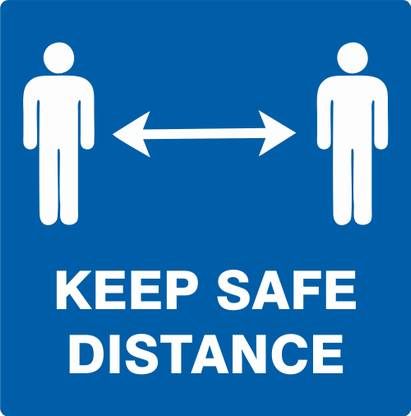 ZEDEF KEEP SAFE DISTANCE Emergency Sign Price in India - Buy ZEDEF KEEP ...
