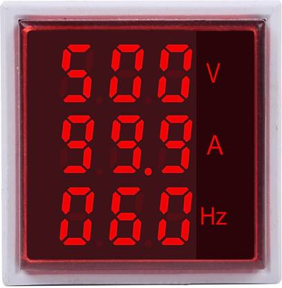 XM-INDIA VAH Metar Triple Displays in One LED Voltmeter Ammeter Hertz ...