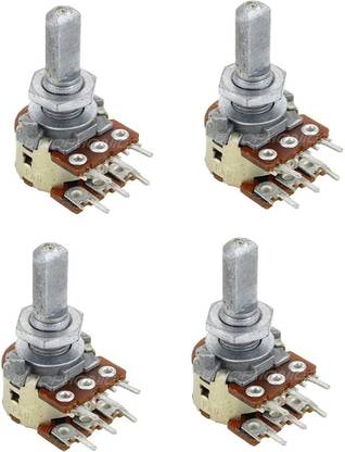INVENTO 4pcs 100K Ohm Potentiometer Pot Variable Resistor 6 Pins Split ...