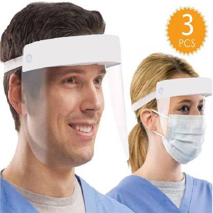 abron tech Full Face Shield Mask, face shield mask reusable, plastic ...