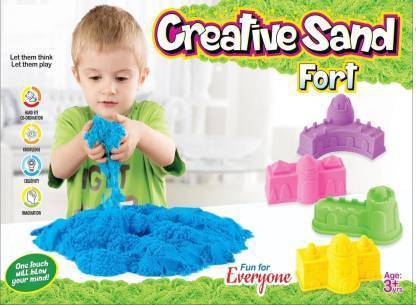 yes toys Creative Sand Smooth and Non Sticky for Kids with Fort Moulds ...