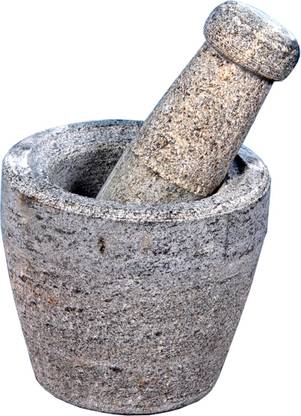RJR JEEVAN Traditional Ayurvedic Natural Mortar and Pestle Stone Masher ...