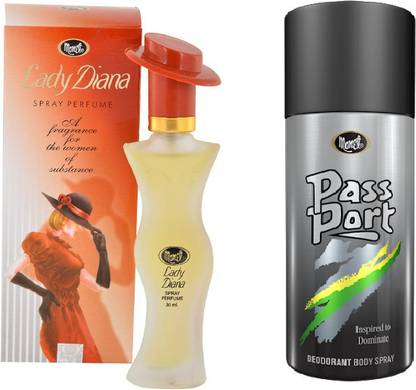 Buy MONET Lady Diana Perfume and Passport Deodorant Perfume - 180 ml ...